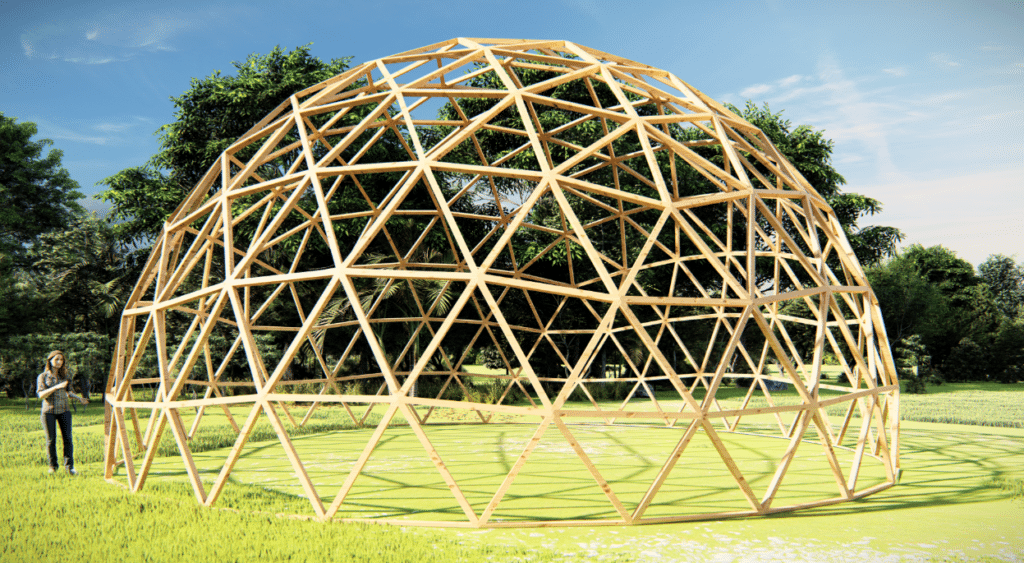Construye un hogar ecológico con permacultura en un domo geodésico
